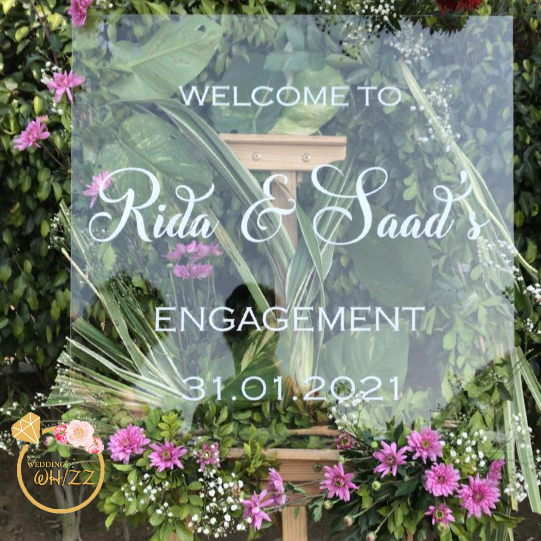 Translucent | Acrylic Welcome Board – Wedding Whizz
