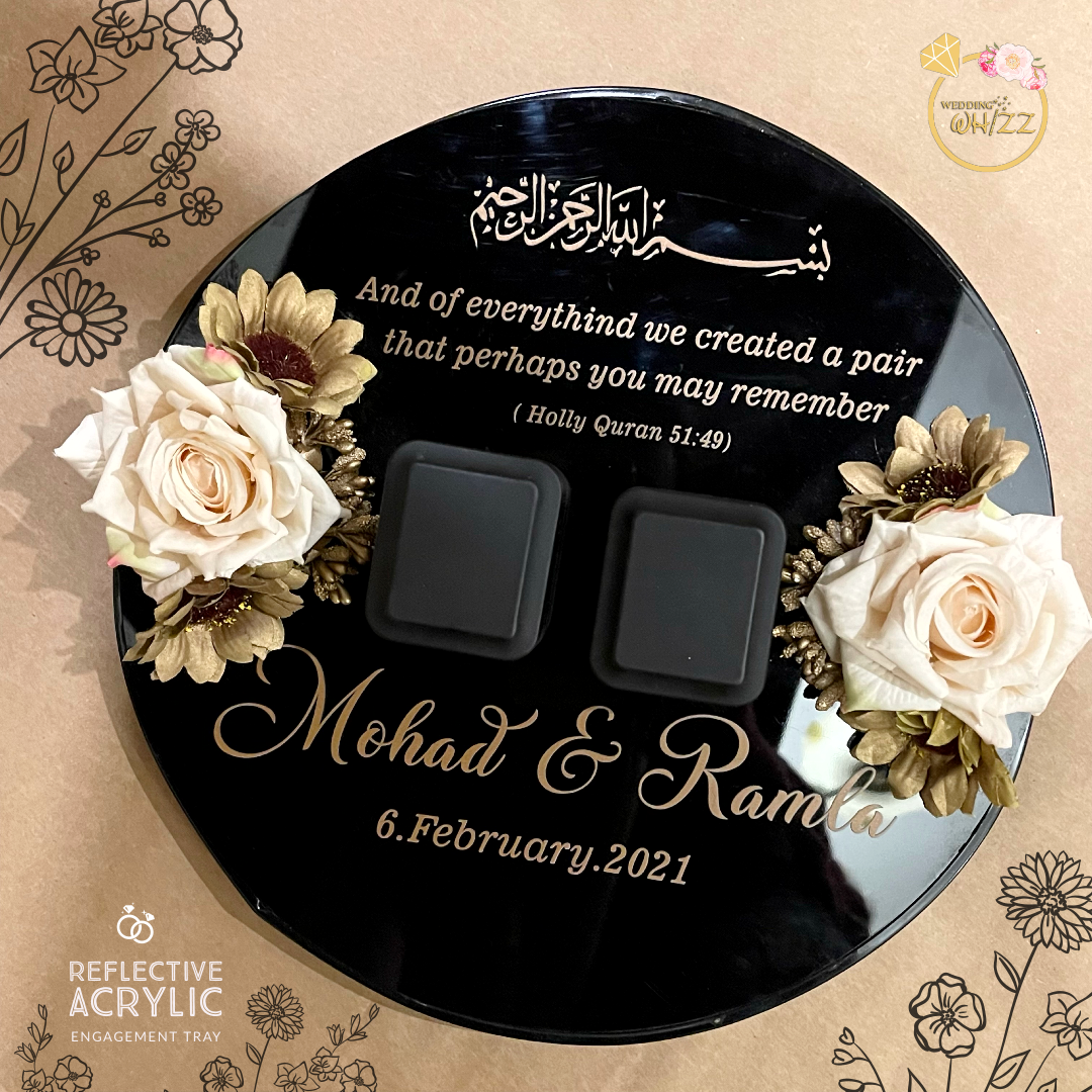 Black Reflective Acrylic Tray – weddingwhizzco